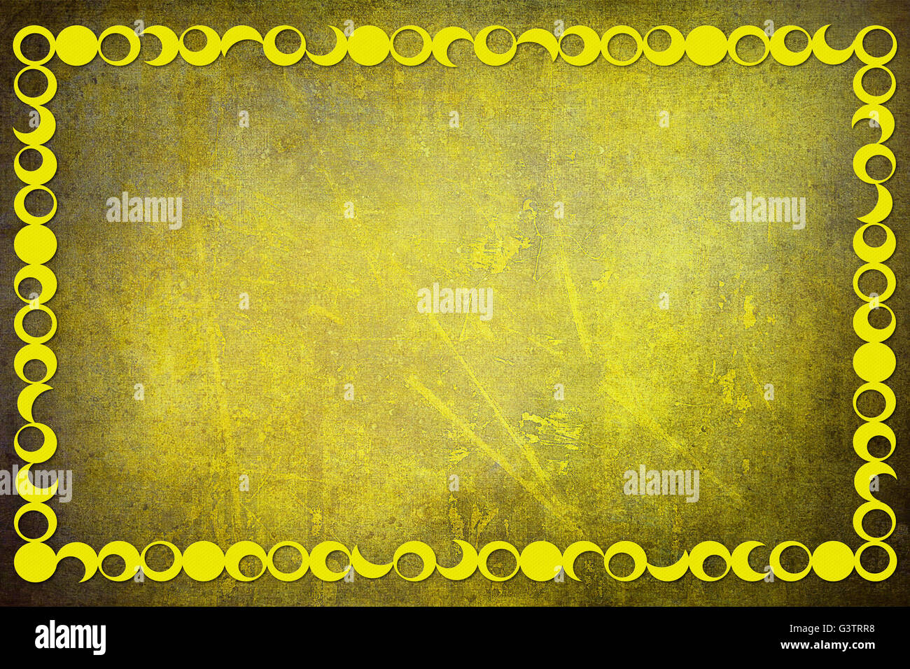 A modern decorative yellow frame with a textured background. Yellow and ...