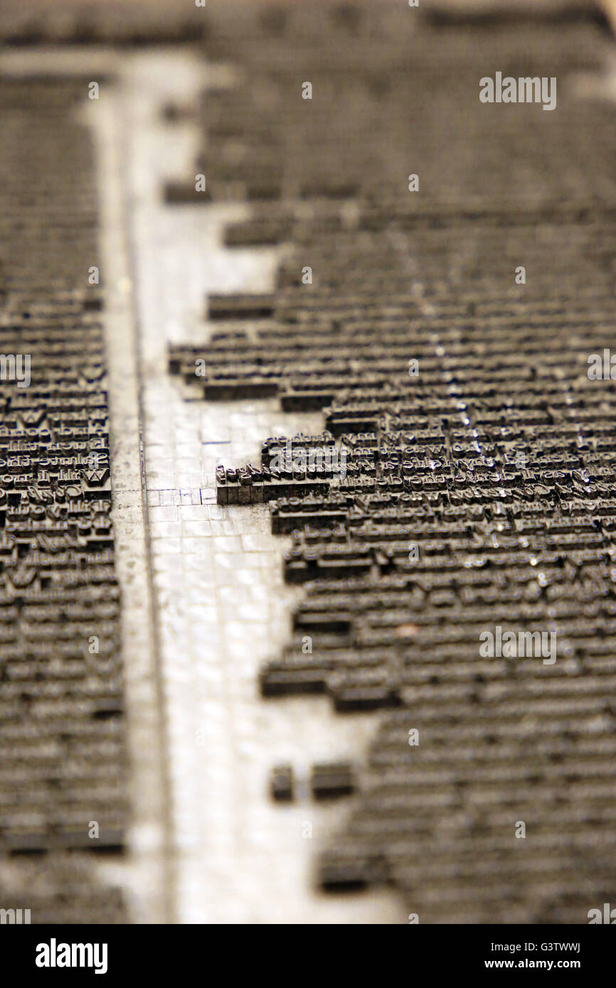 Antique Printing press plate Stock Photo - Alamy