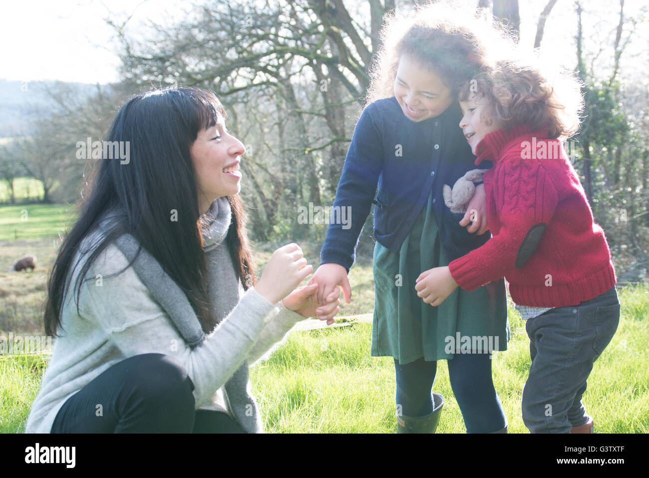 Girl with boy enjoying a day out hi-res stock photography and images ...