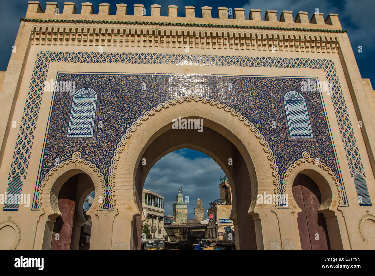 Blue gate of fez hi-res stock photography and images - Alamy