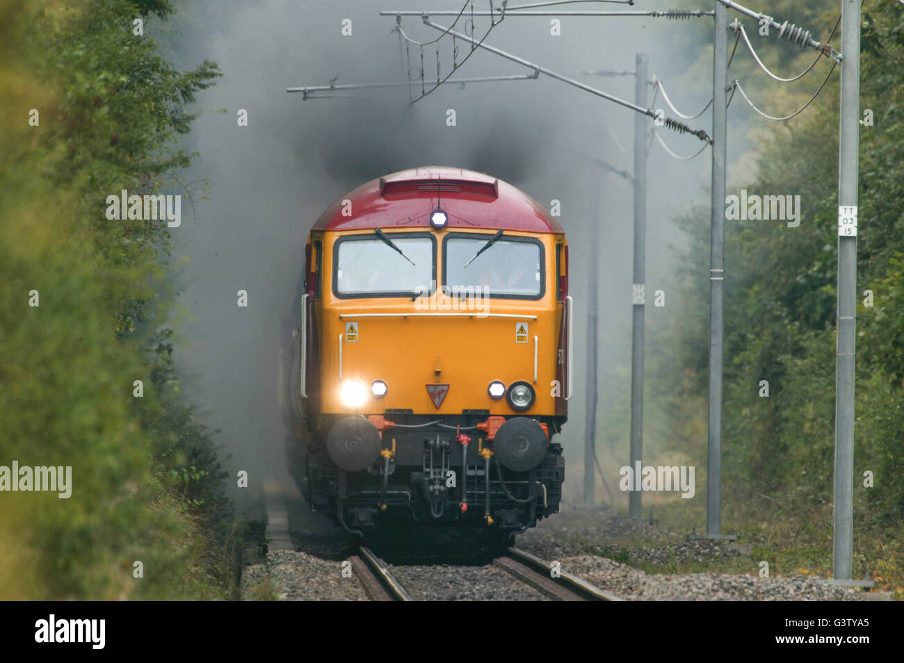 Virgin Trains Class 57 locomotive fitted with a Delner connector for ...