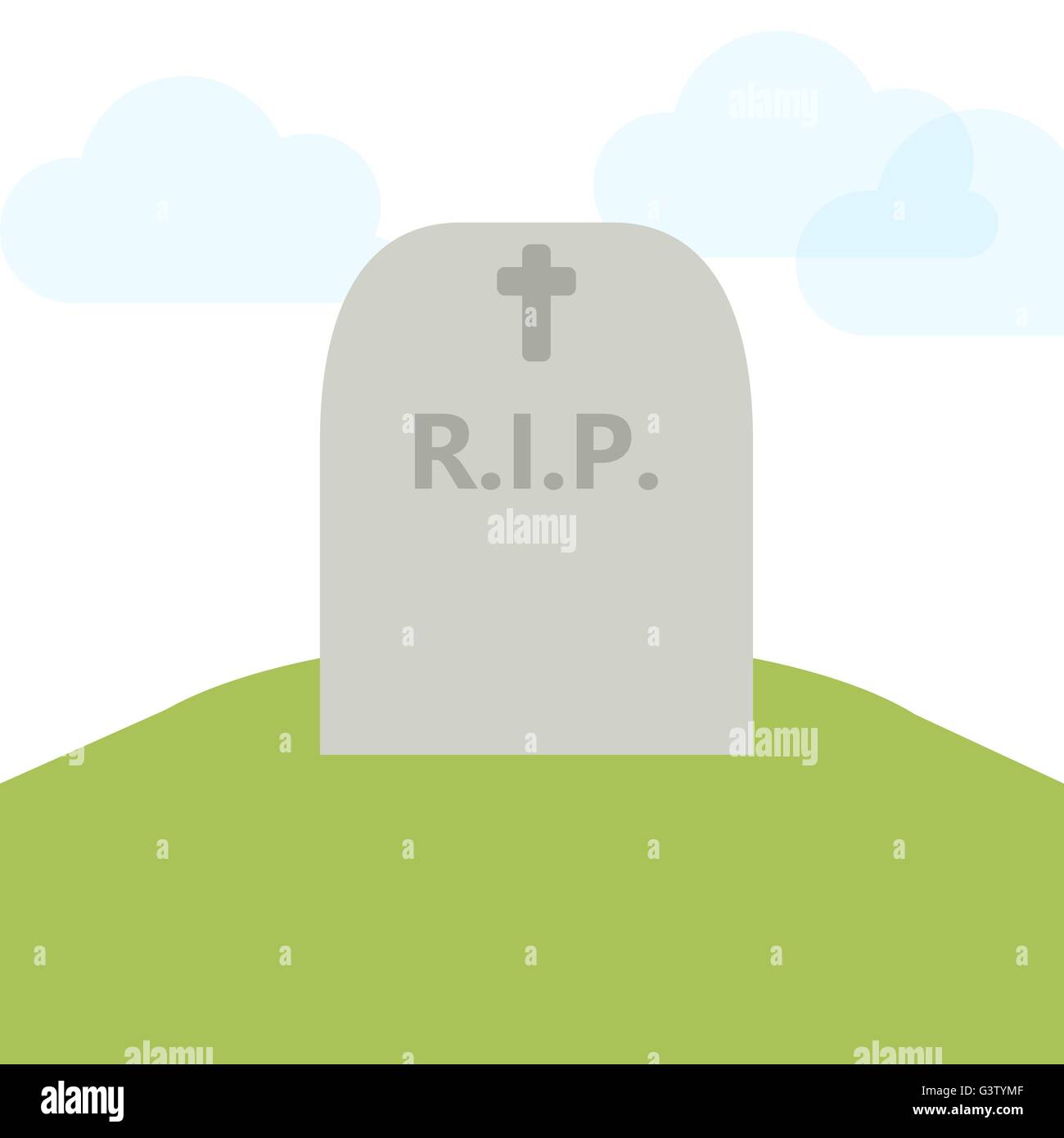 RIP. Tomb in nature. Vector Illustration Stock Vector Image & Art - Alamy