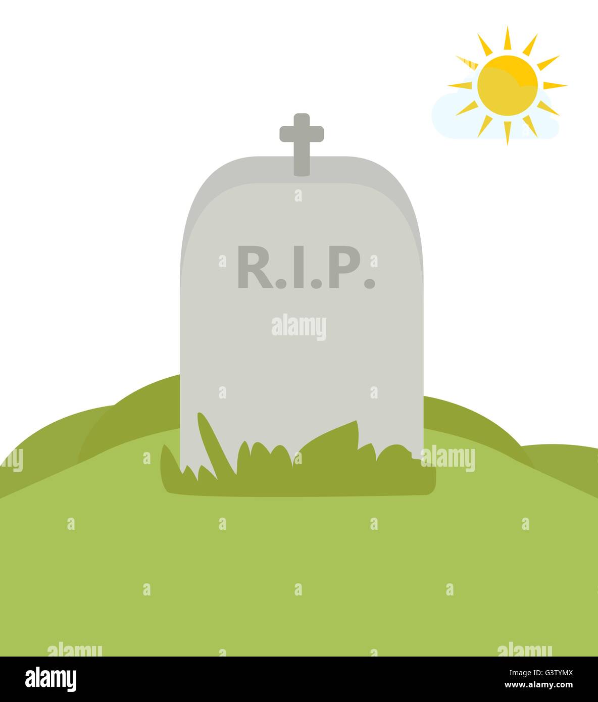 RIP. Tomb in nature. Vector Illustration Stock Vector Image & Art - Alamy
