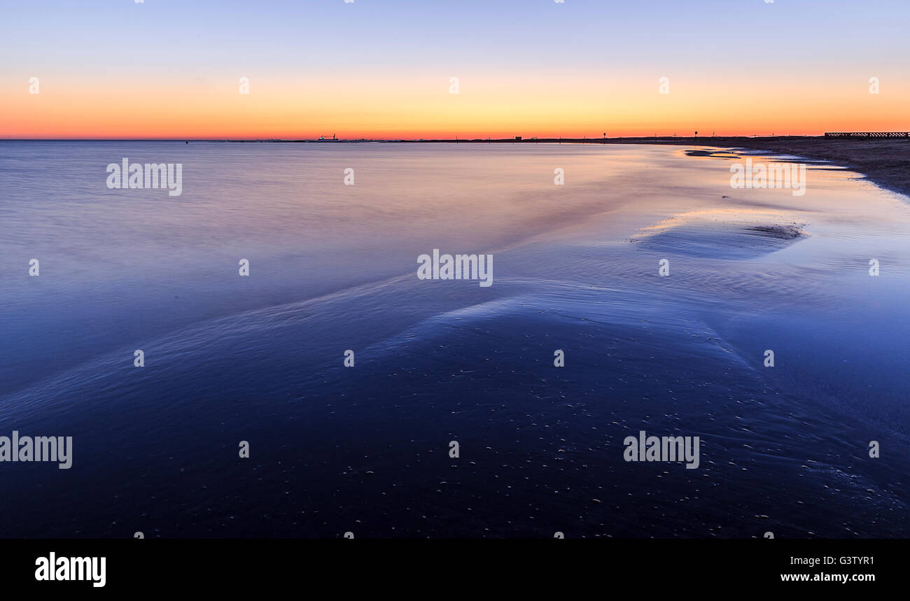 Coast beach in the Caspian Sea near Baku at sunrise.Azerbaijan Stock ...