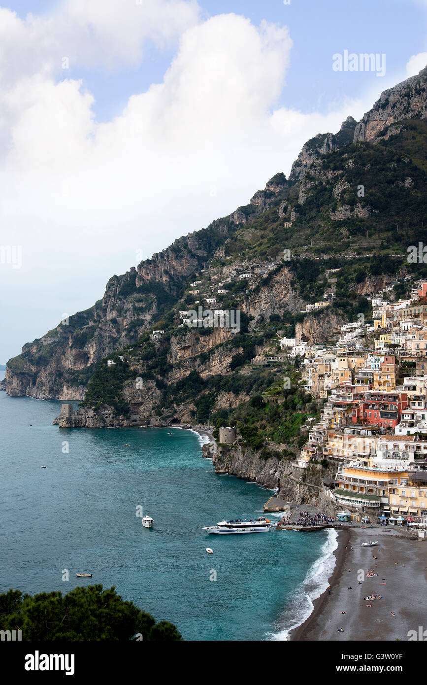 The structure of the town of Positano is very original; its buildings ...