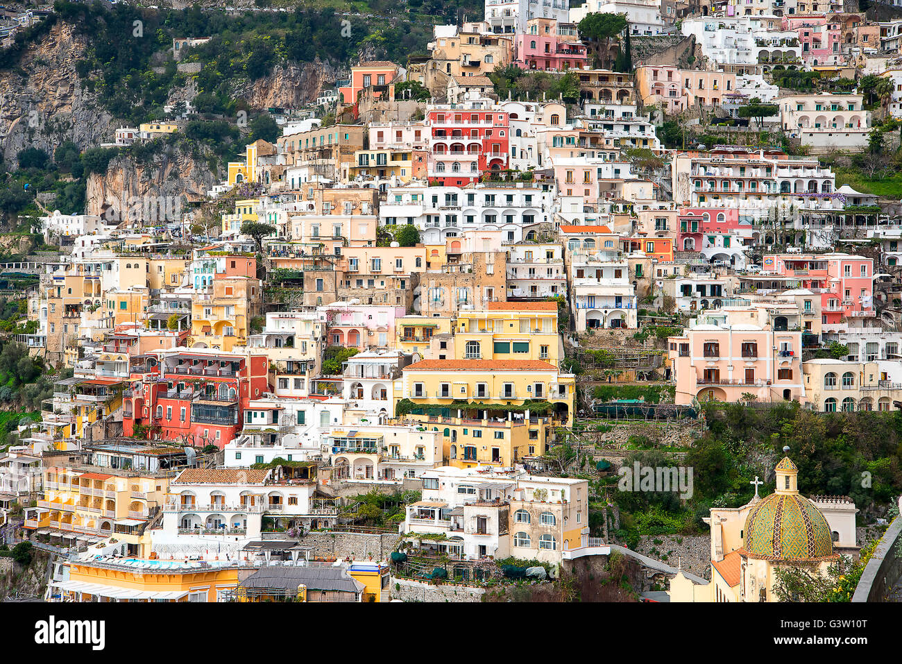 The structure of the town of Positano is very original; its buildings ...