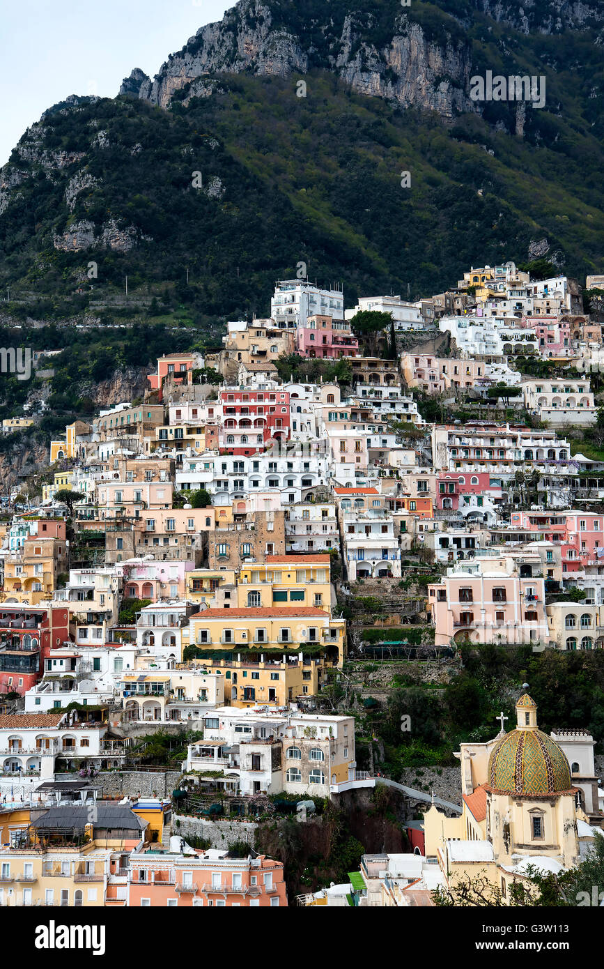 The structure of the town of Positano is very original; its buildings ...