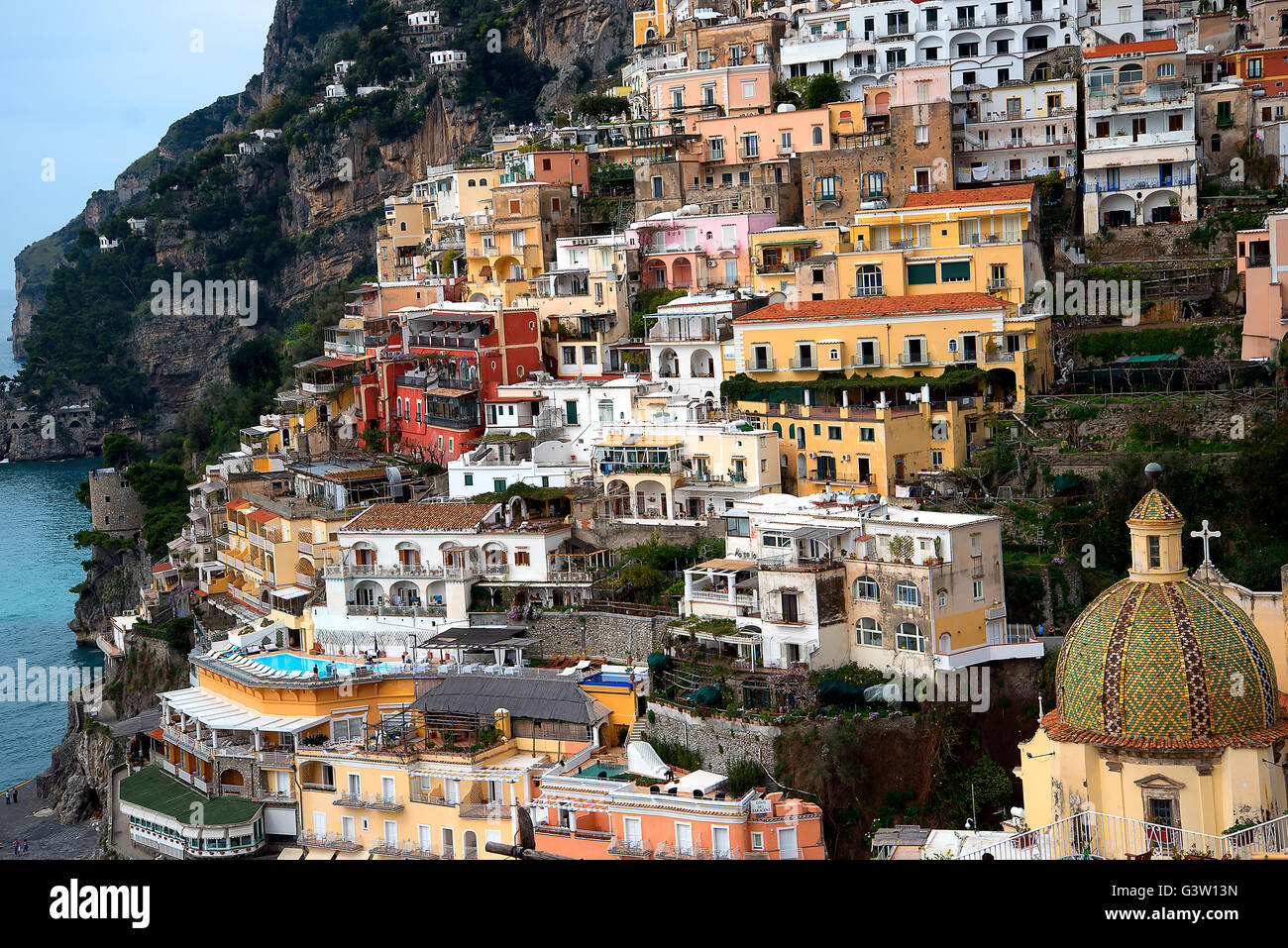 The structure of the town of Positano is very original; its buildings ...