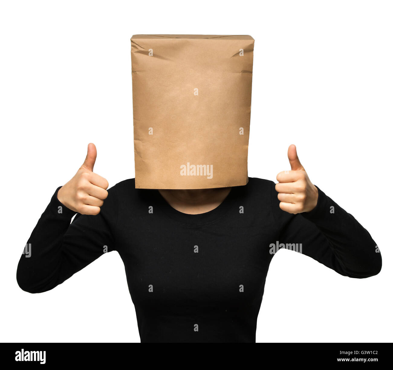 Paper Bag Head Woman High Resolution Stock Photography and Images - Alamy