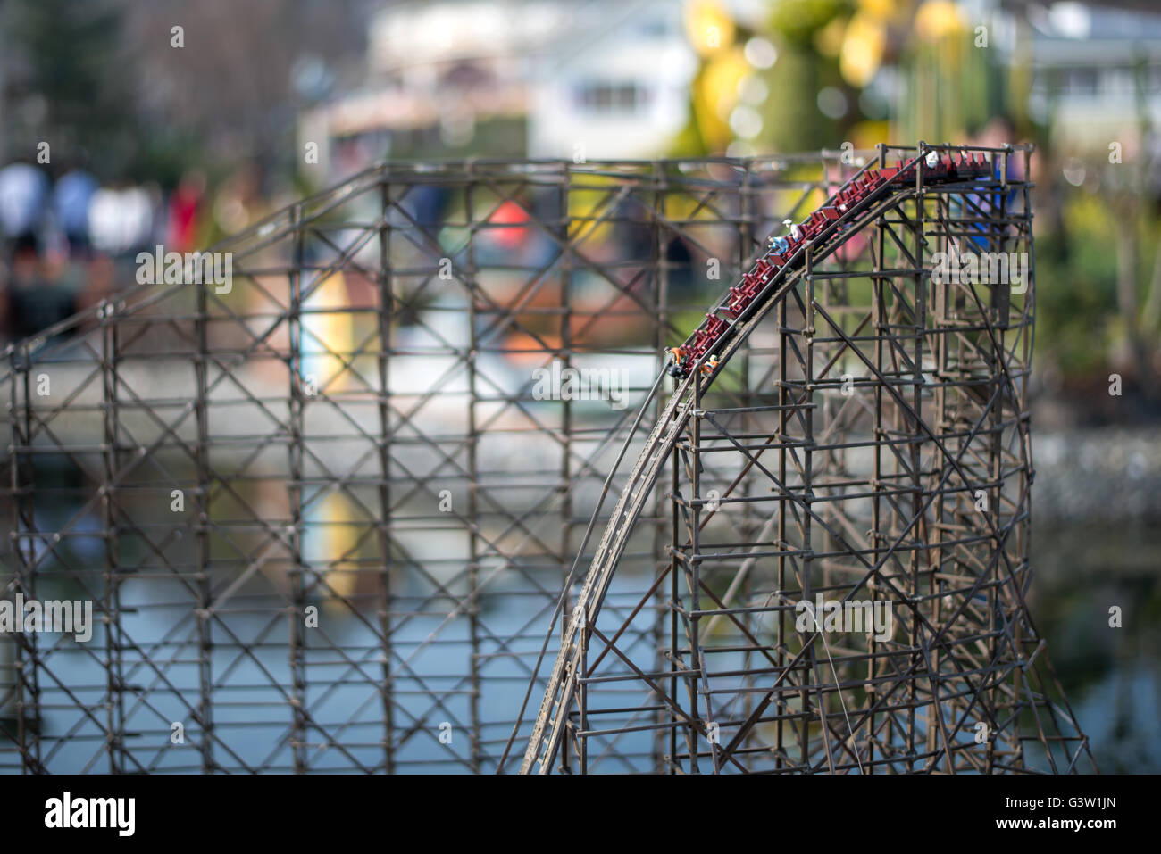 Miniature Wooden Roller Coaster Stock Photo - Alamy