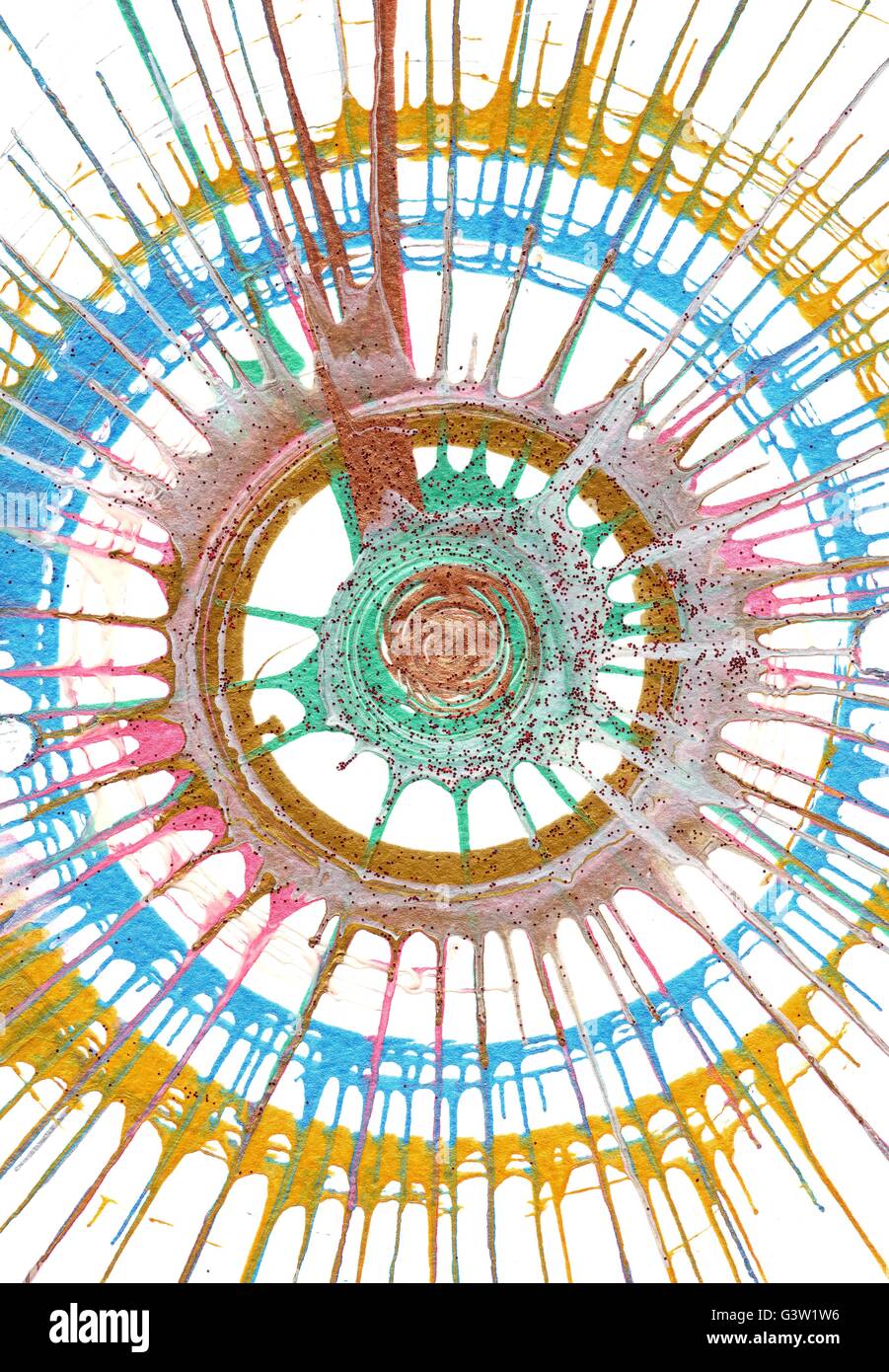 Colorful contemporary modern art acrylic blob drawing Jackson Pollock ...