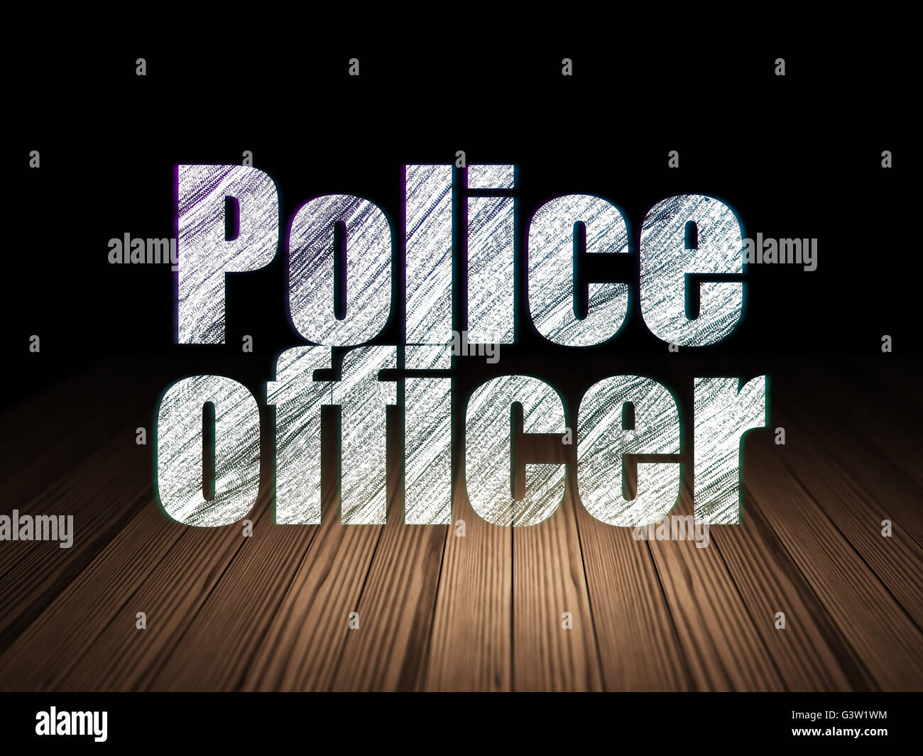 Law concept: Police Officer in grunge dark room Stock Photo - Alamy