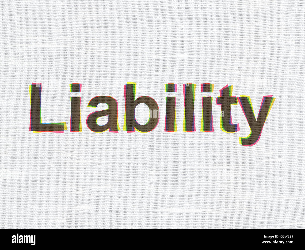 Insurance concept: Liability on fabric texture background Stock Photo ...