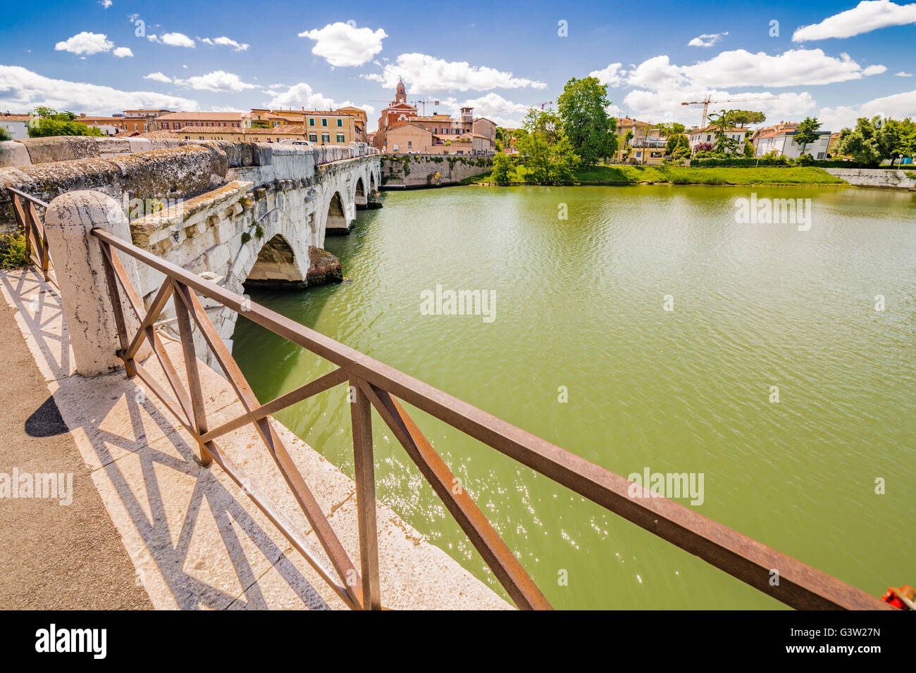 Tiberius bridge in Rimini, one of Oldest Roman Bridges in Italy Stock ...
