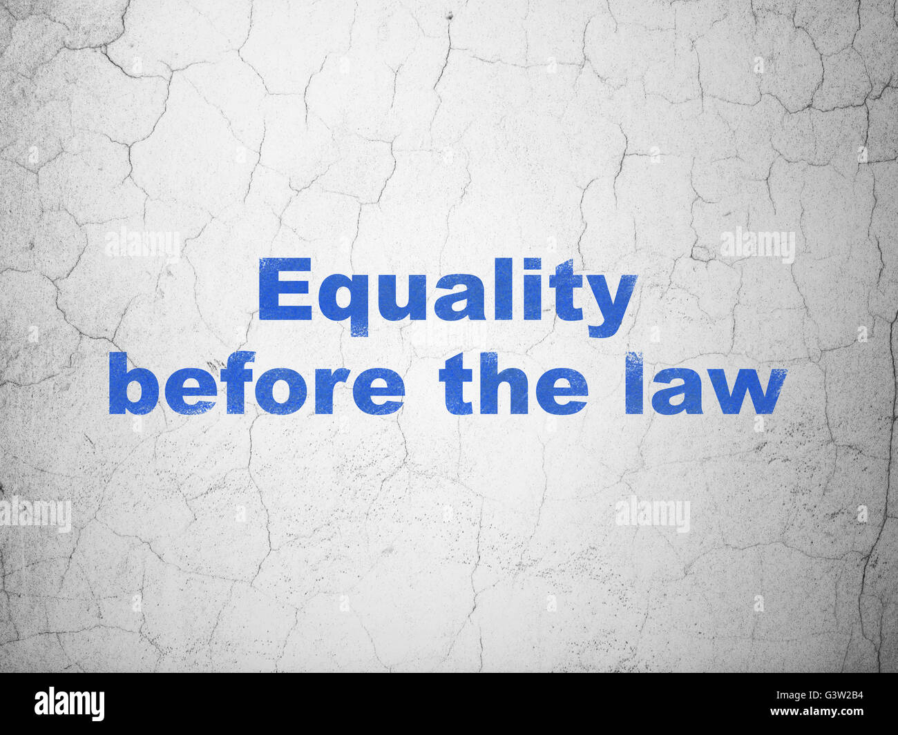 Political concept: Equality Before The Law on wall background Stock ...