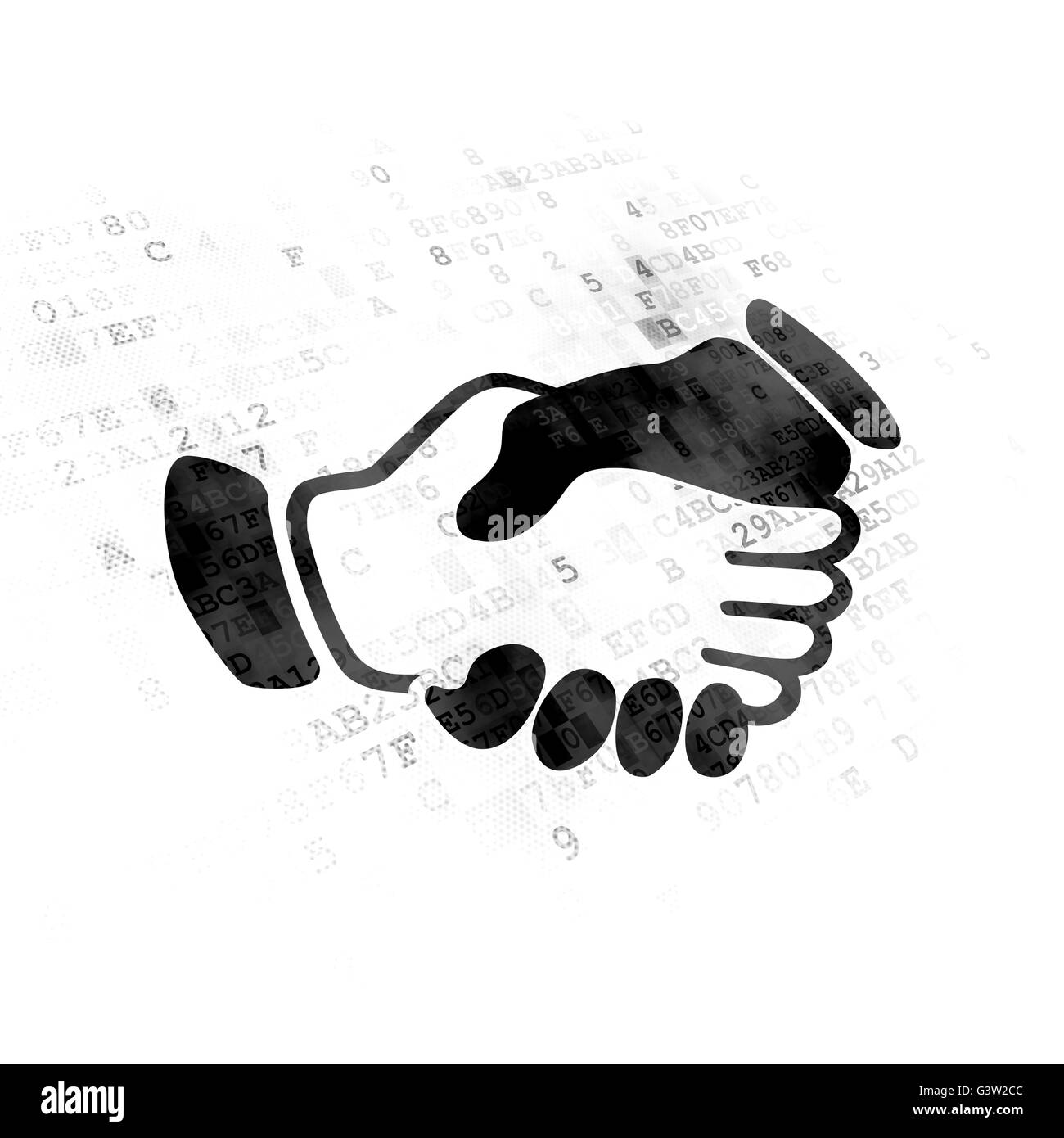 Politics concept: Handshake on Digital background Stock Photo - Alamy