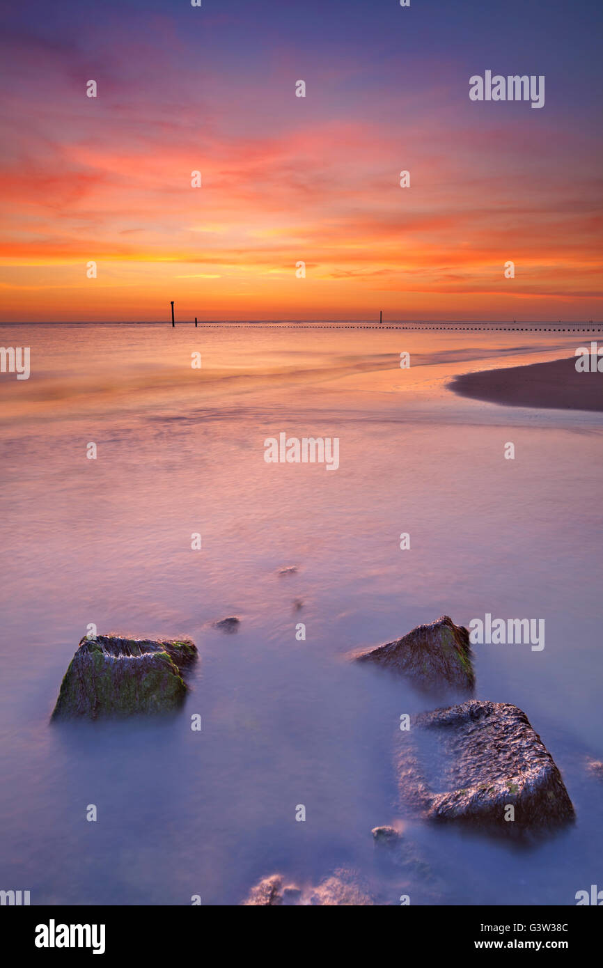 Rocks on the zeeland coast of the netherlands hi-res stock photography ...