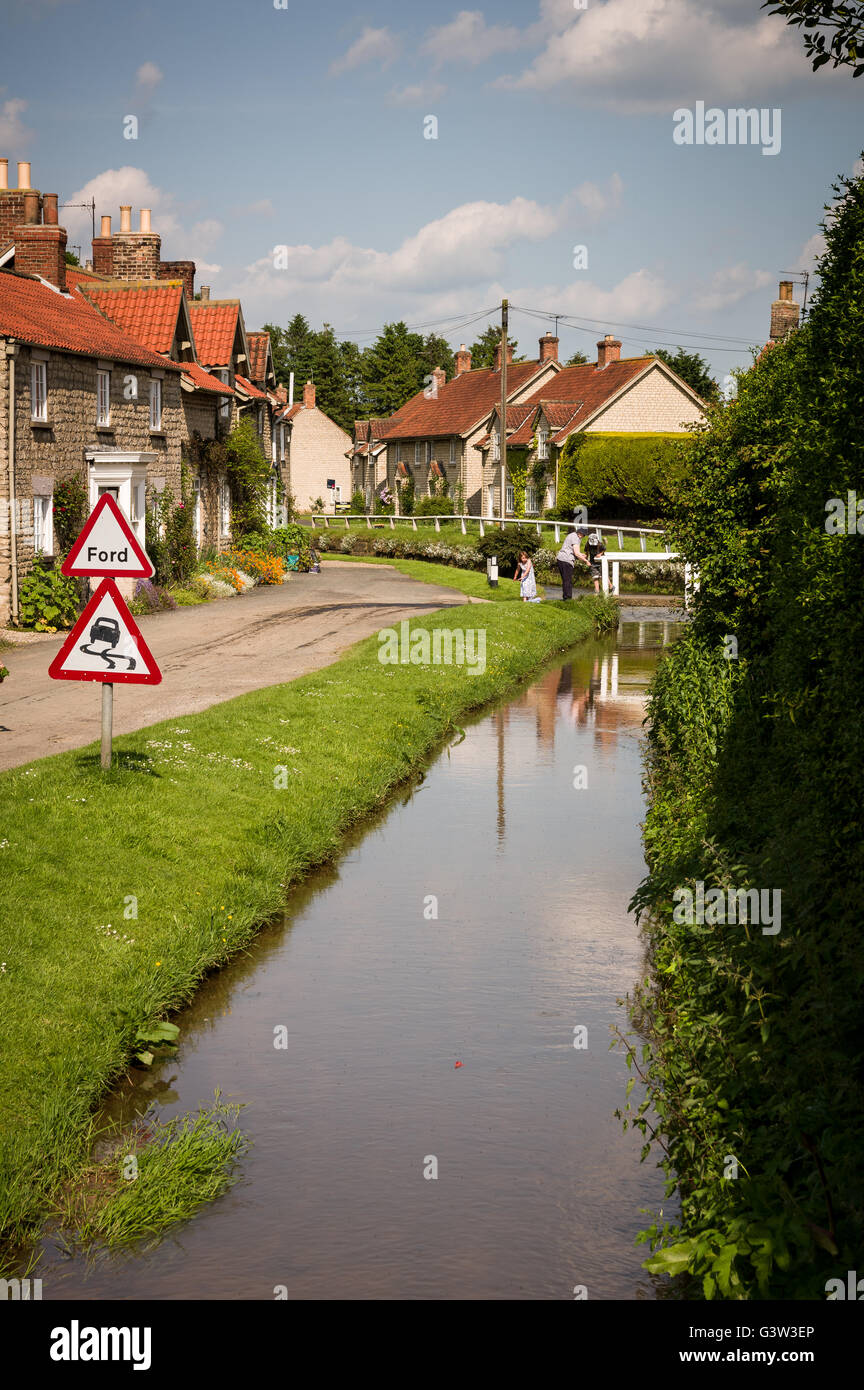 Village of Hovingham, North Yorkshire, England, the home of the Worsley ...
