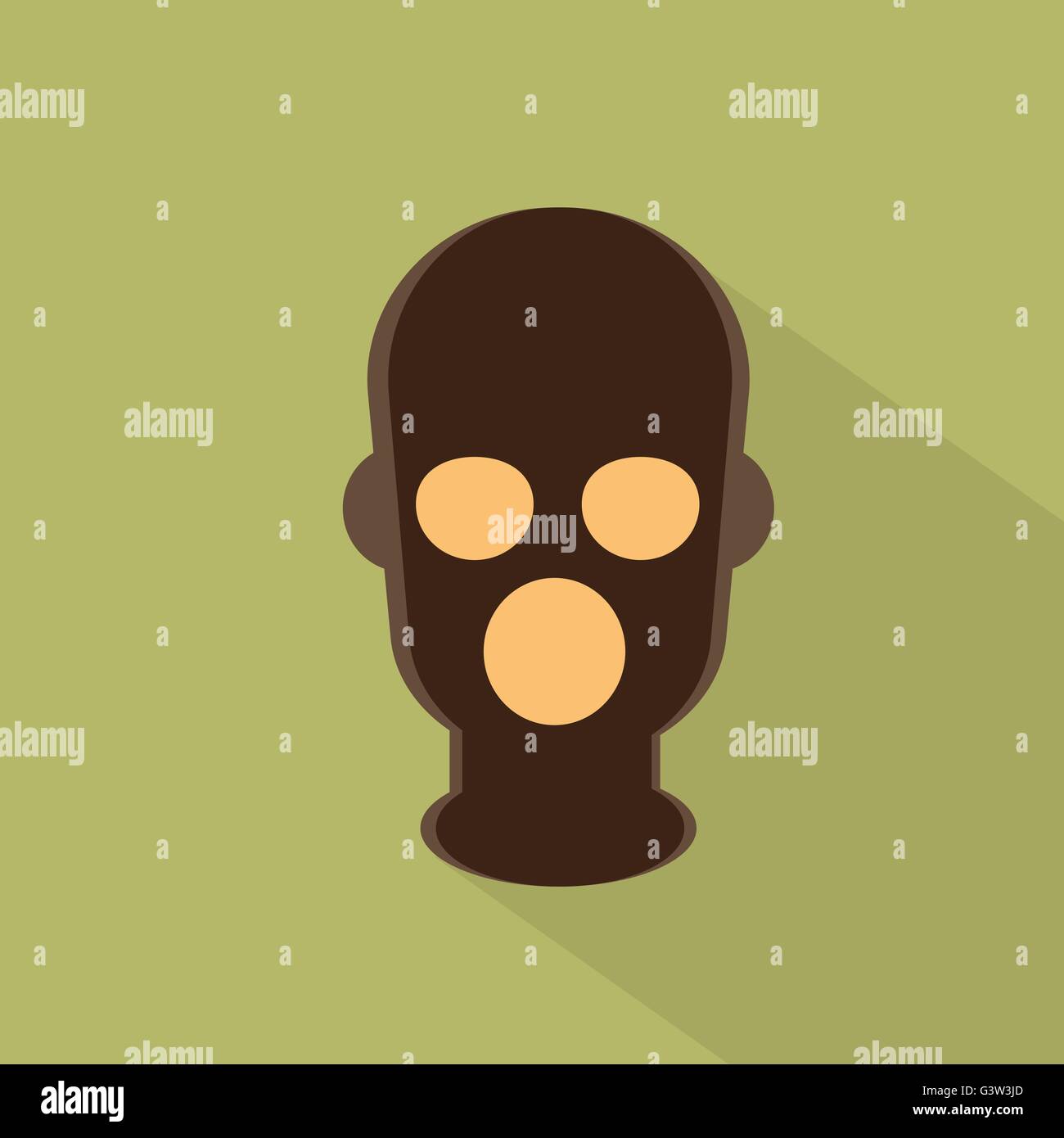 Terrorist In Balaclava Mask Icon Terrorism Concept Stock Vector Image ...