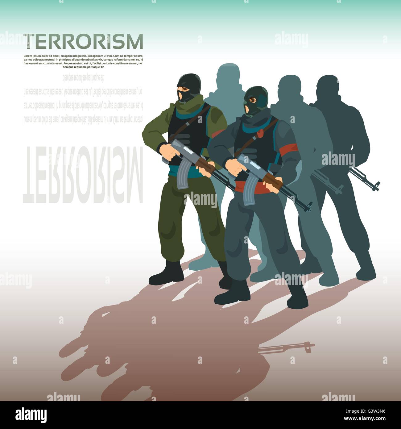Armed Terrorist Group Terrorism Concept Stock Vector Image & Art - Alamy