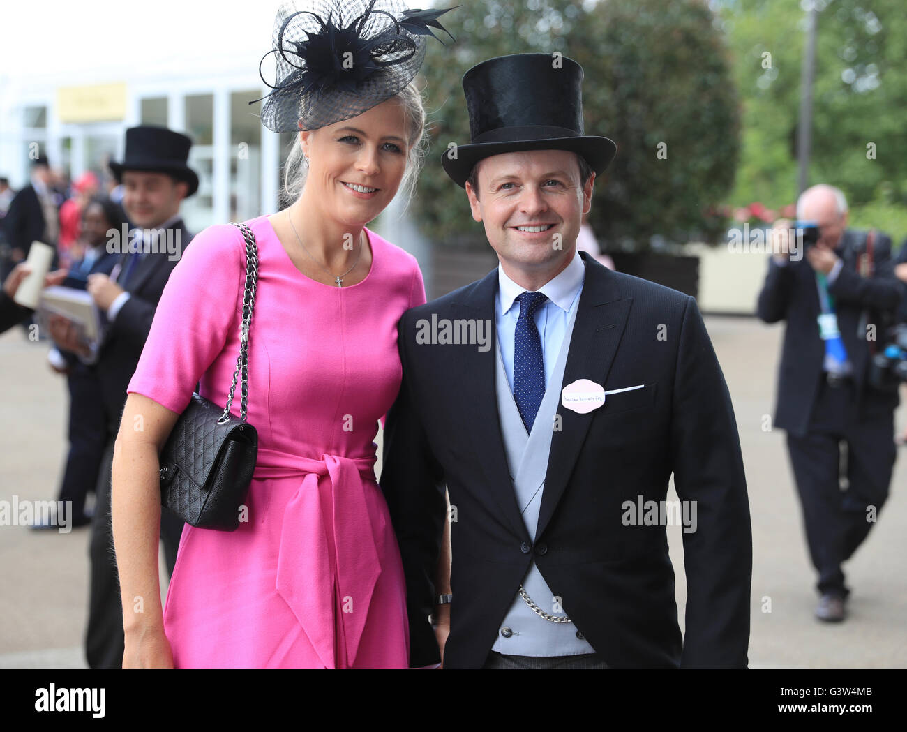 Declan Donnelly (right) and wife Ali Astall before day two of Royal ...