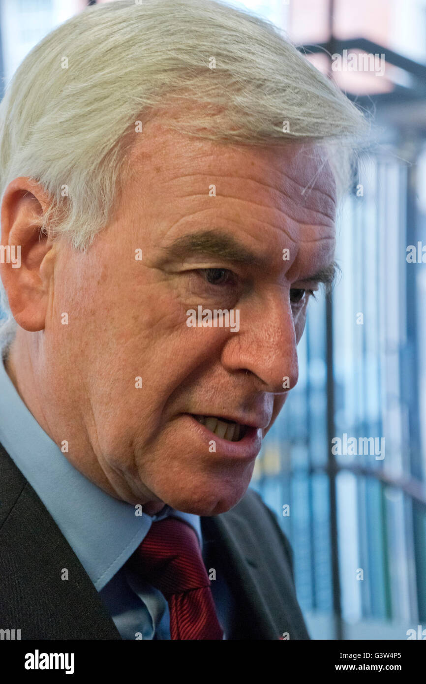 Shadow Chancellor John McDonnell at Labour Remain in Europe campaign ...