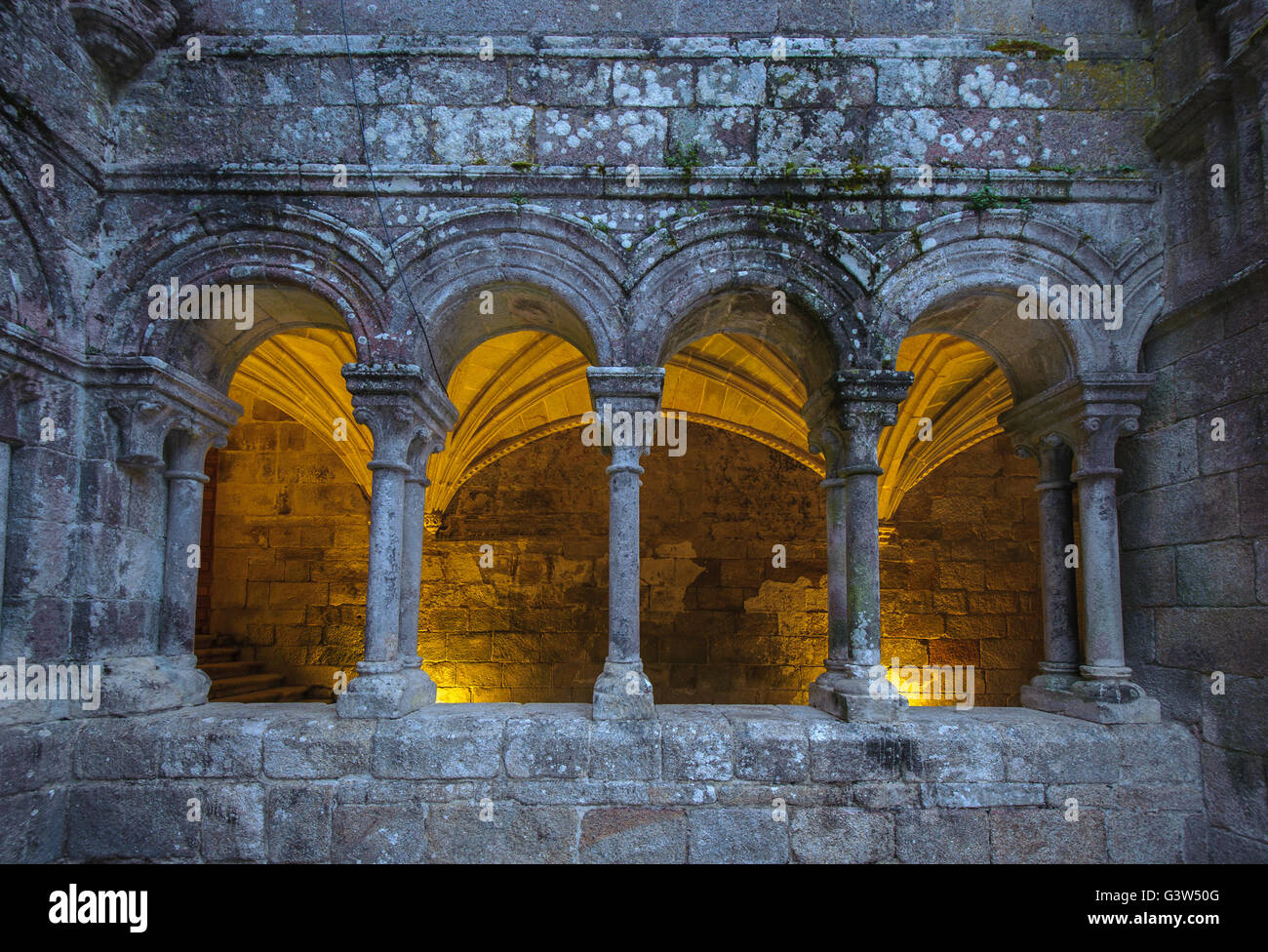 Monastery of Santo Estevo de Ribas de Sil in Galicia, Spain Stock Photo ...