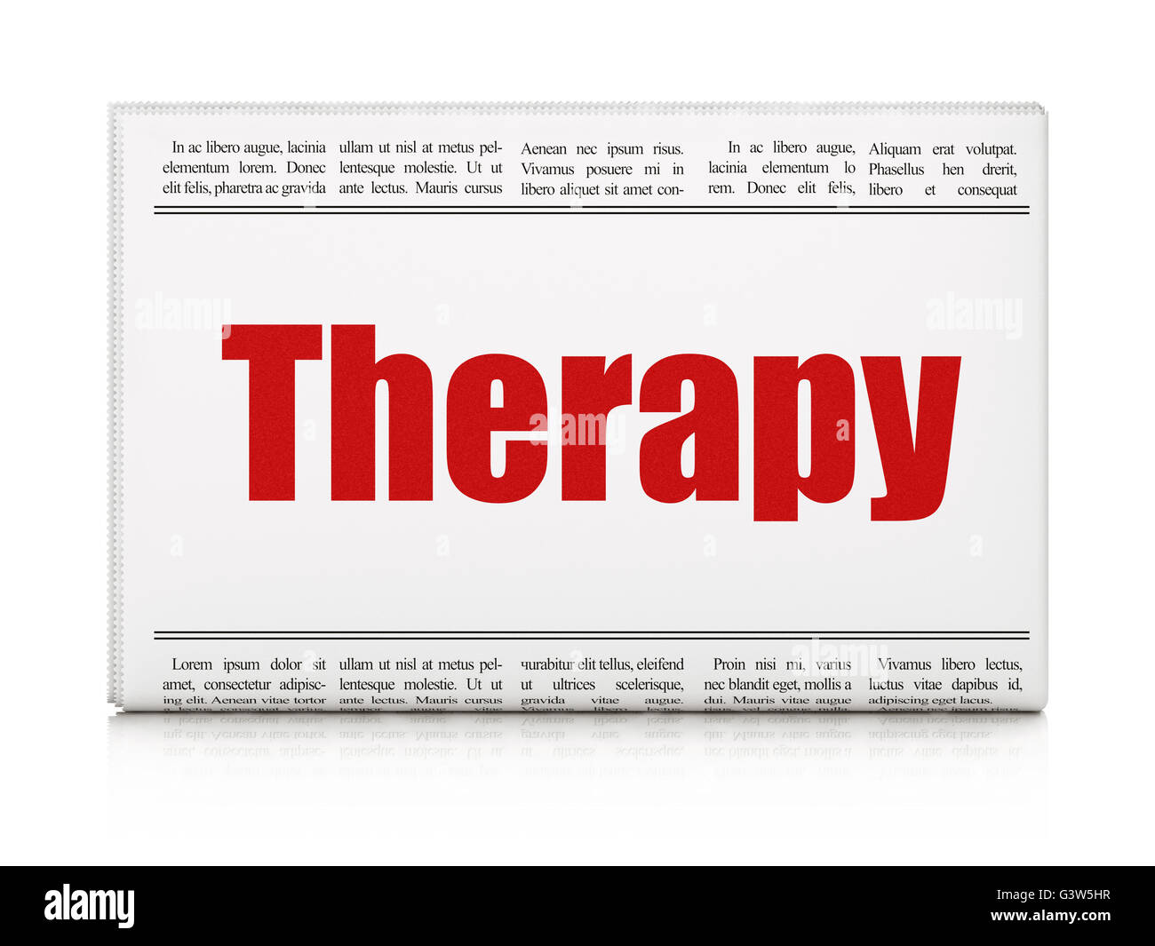 Healthcare concept: newspaper headline Therapy Stock Photo - Alamy Healthcare concept: newspaper headline Therapy Stock Photo - Alamy