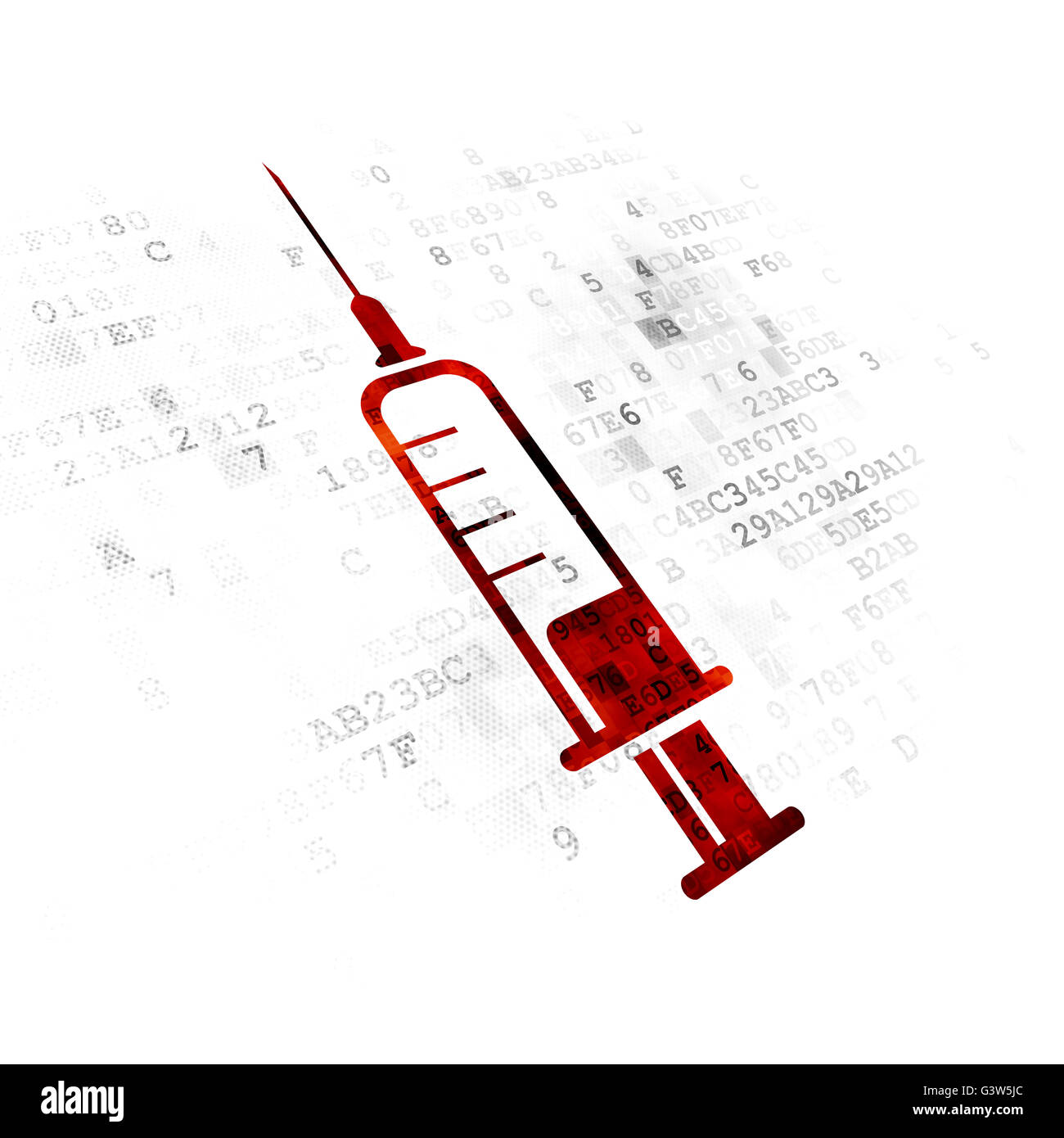 Health concept: Syringe on Digital background Stock Photo - Alamy