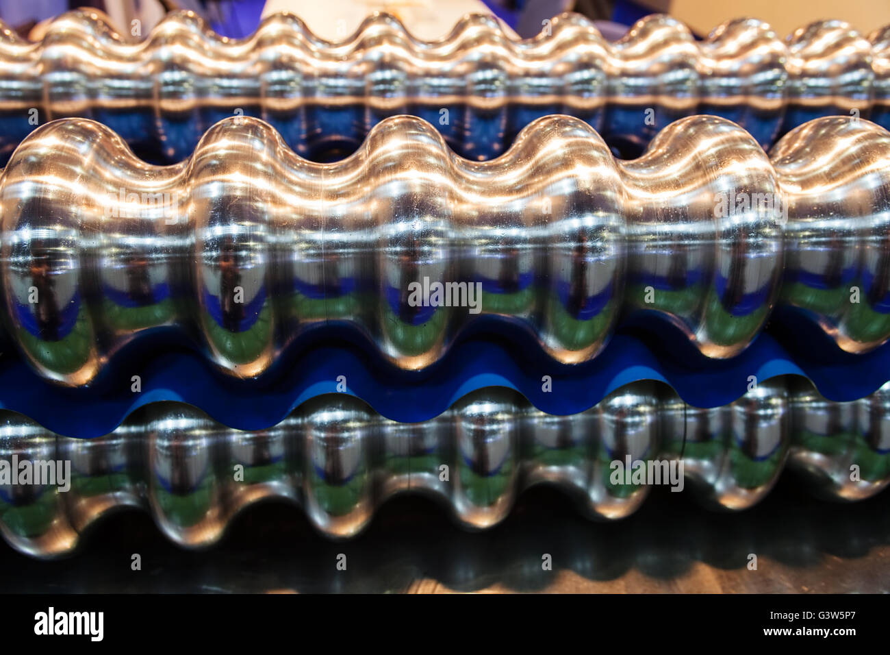 close up of stainless steel and aluminum machine Stock Photo - Alamy