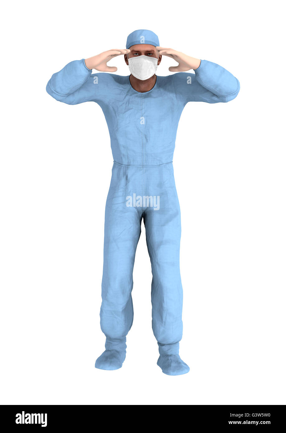 3D digital render of a male doctor isolated on white background Stock ...