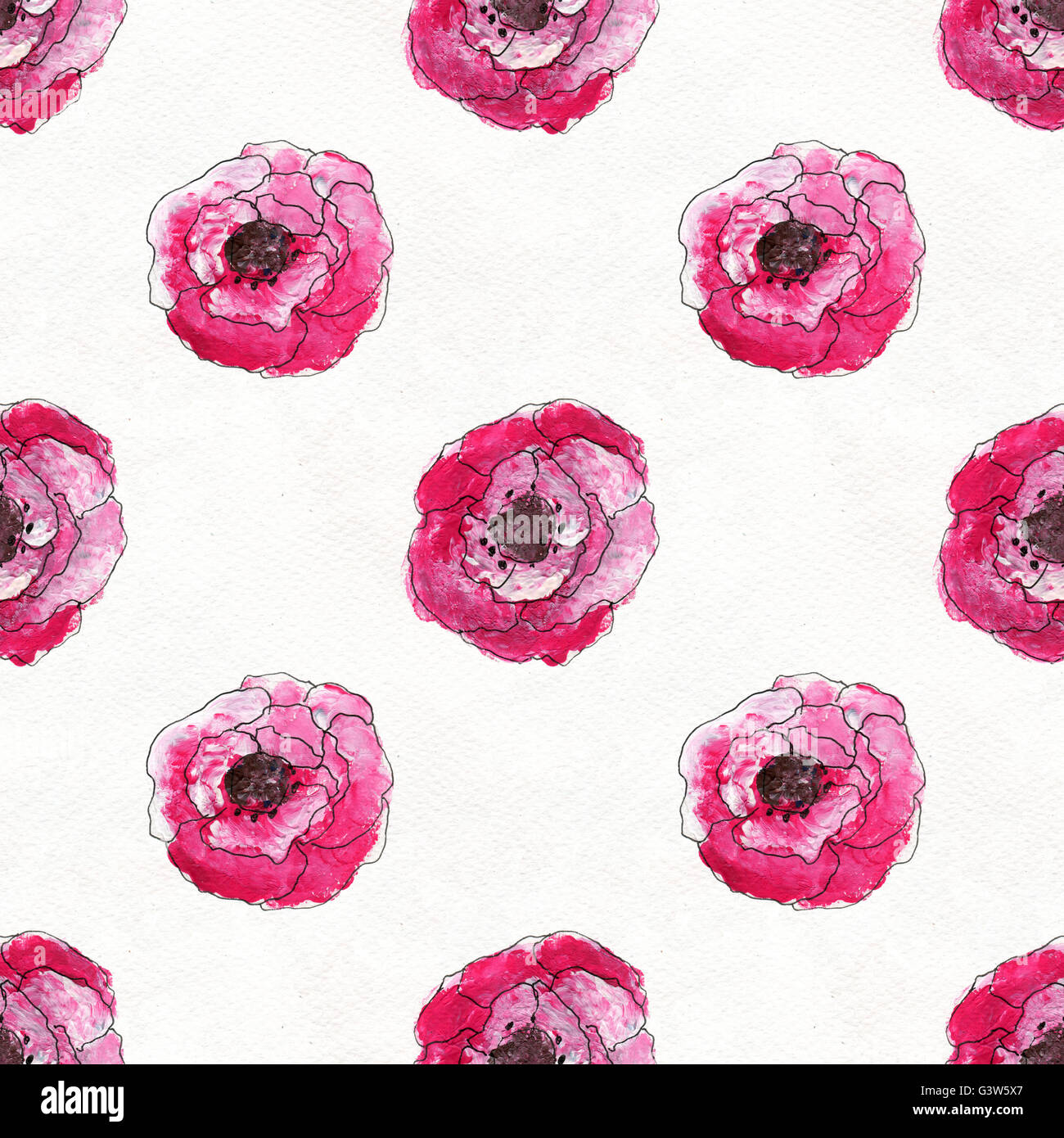 Seamless pattern with briar roses Stock Photo - Alamy