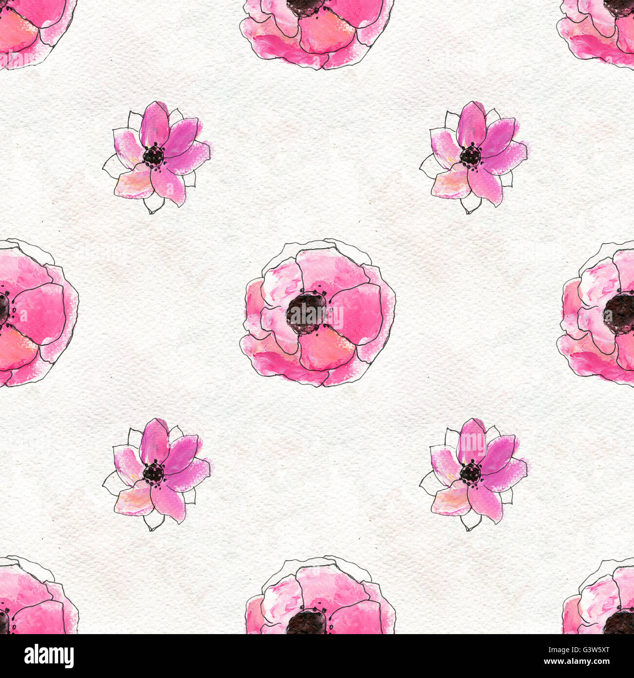 Seamless pattern with briar roses Stock Photo - Alamy