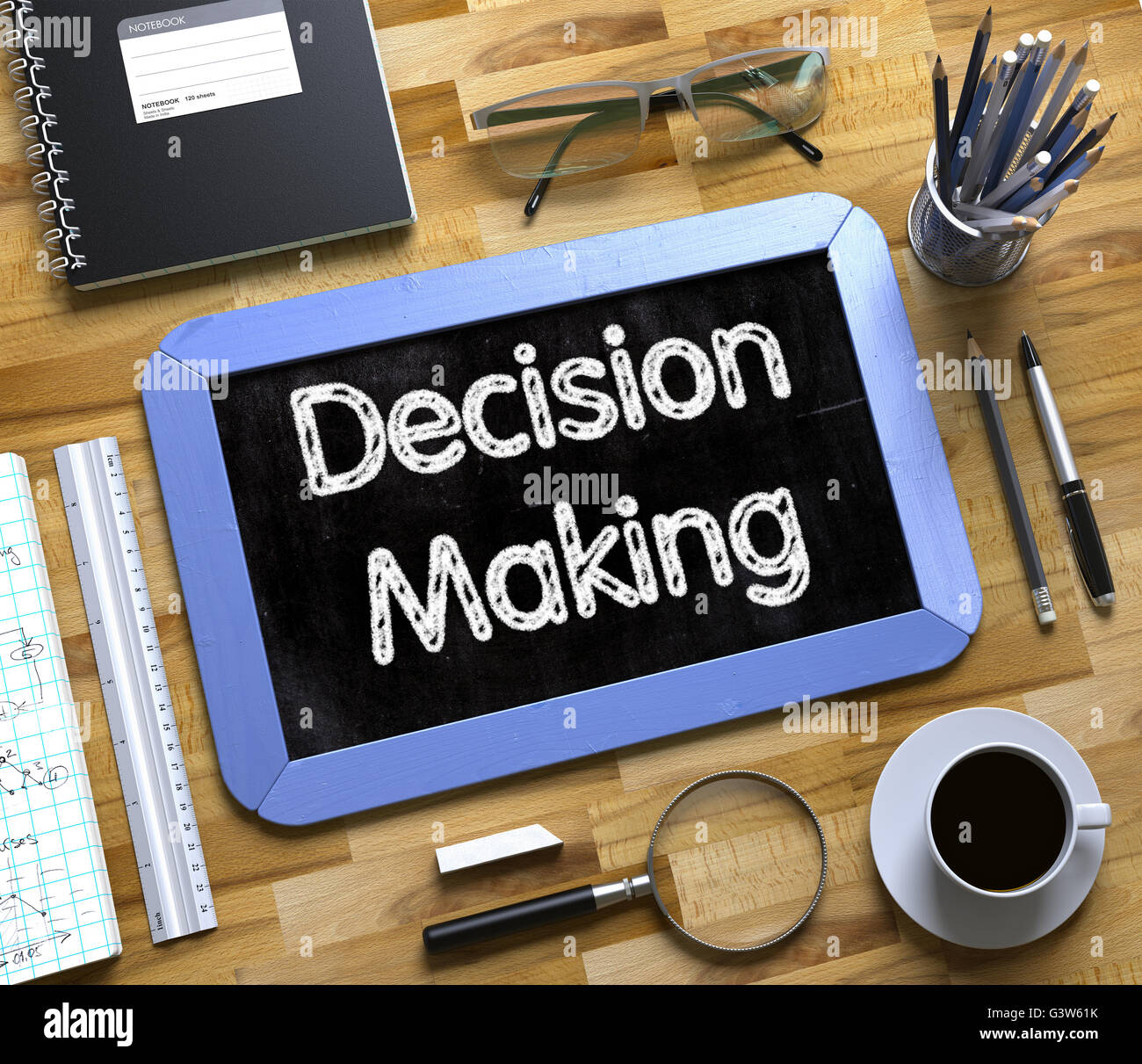 Decision Making Concept on Small Chalkboard Stock Photo - Alamy