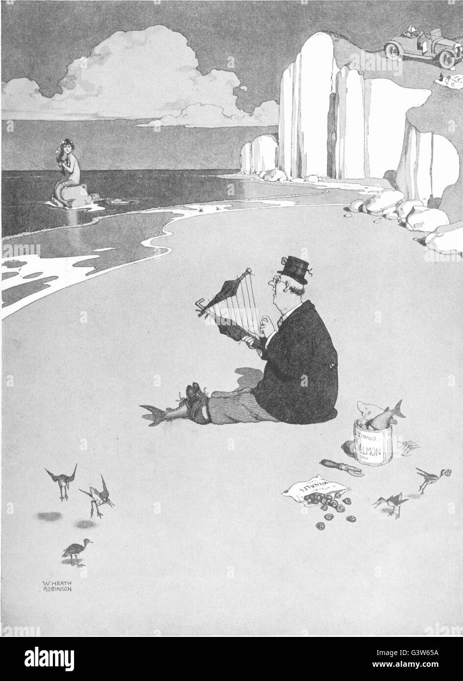 HEATH ROBINSON: warm-hearted old soul disguised merman luring mermaid ...
