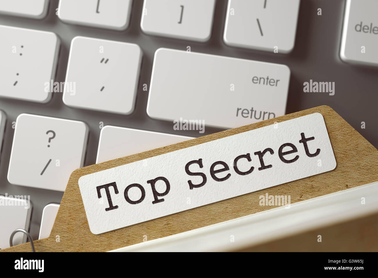 Archive Bookmarks of Card Index with Top Secret Stock Photo - Alamy