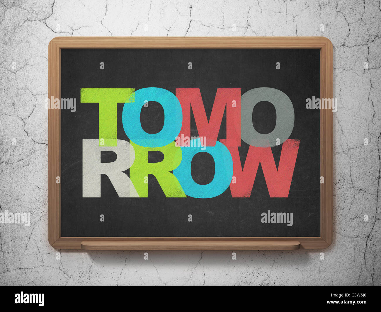Time concept: Tomorrow on School board background Stock Photo - Alamy