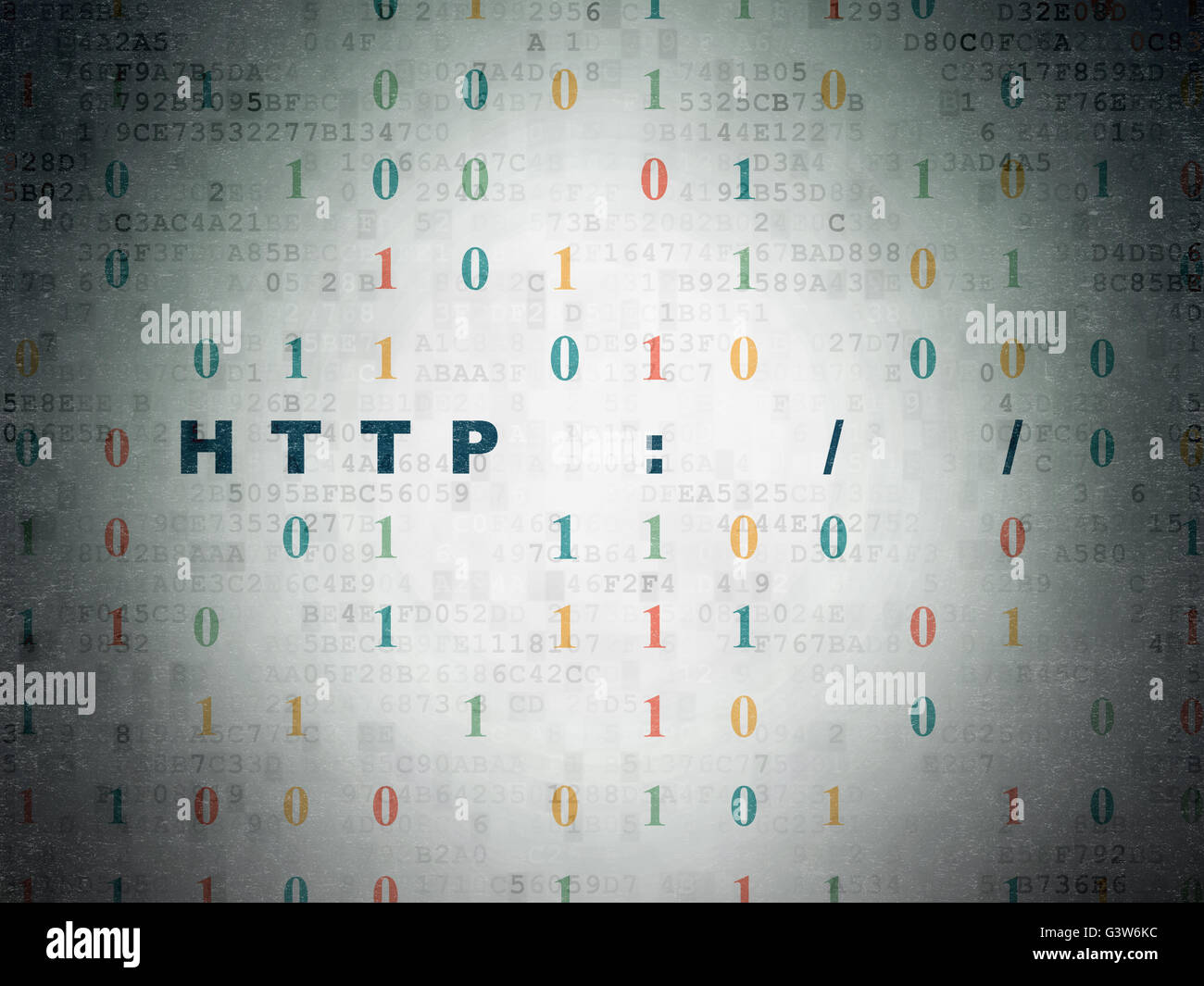 Web design concept: Http : / / on Digital Data Paper background Stock ...