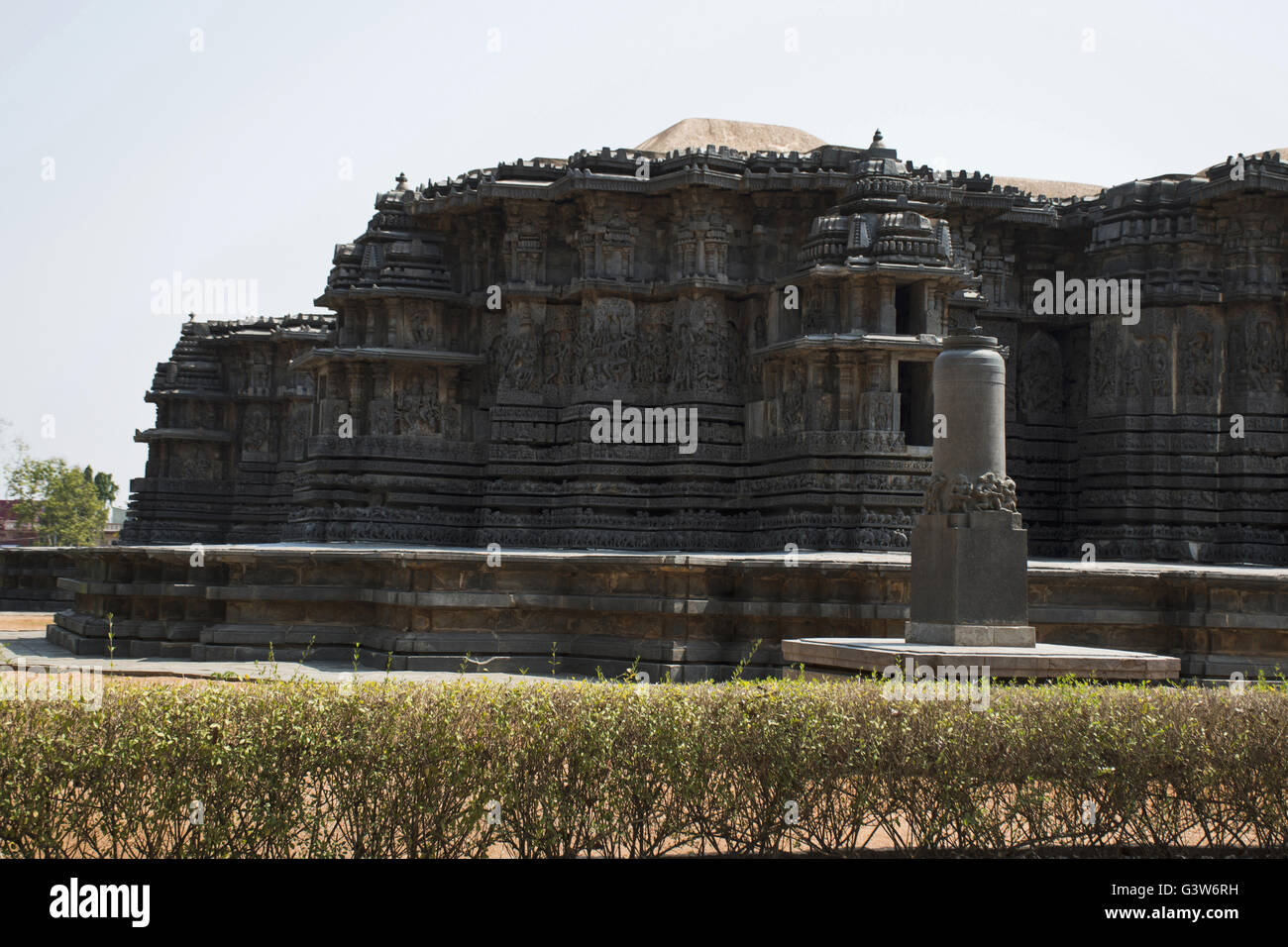Hoysaleshwara Temple complex, Halebid, Karnataka, india. View from ...