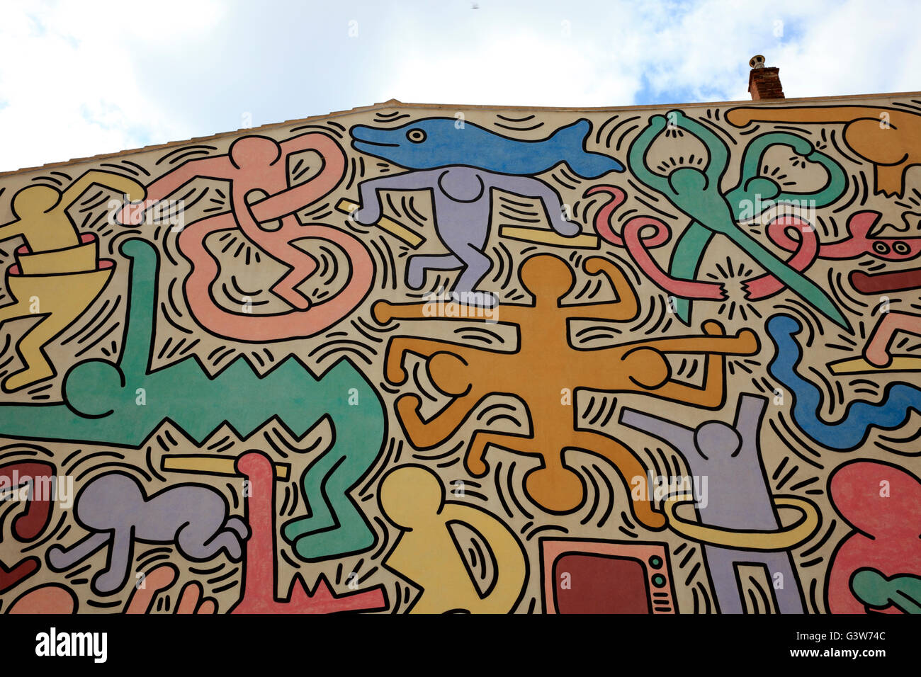 Keith haring mural hi-res stock photography and images - Alamy