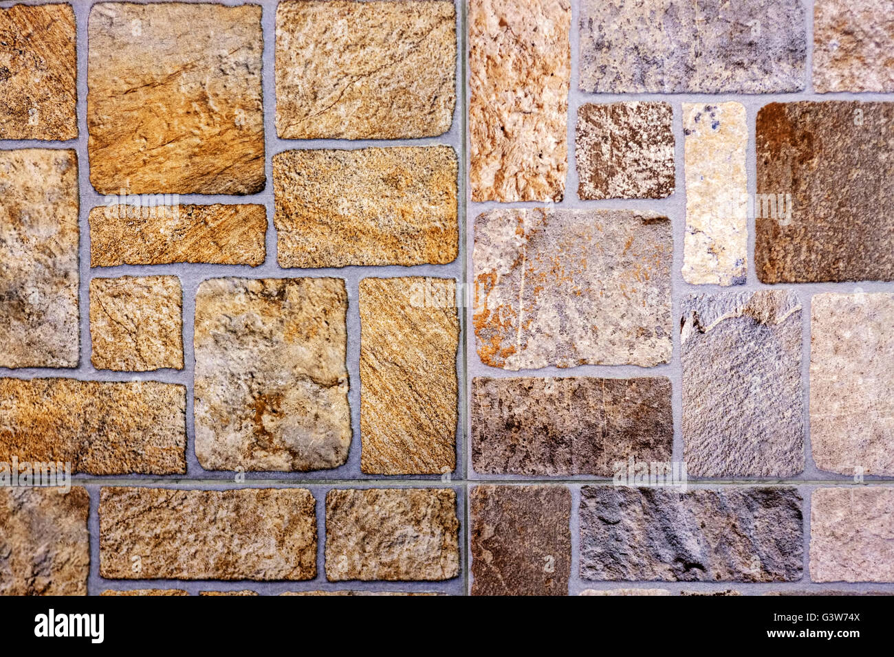 Close up of colorful bathroom and wall decorated ceramic tiles Stock ...