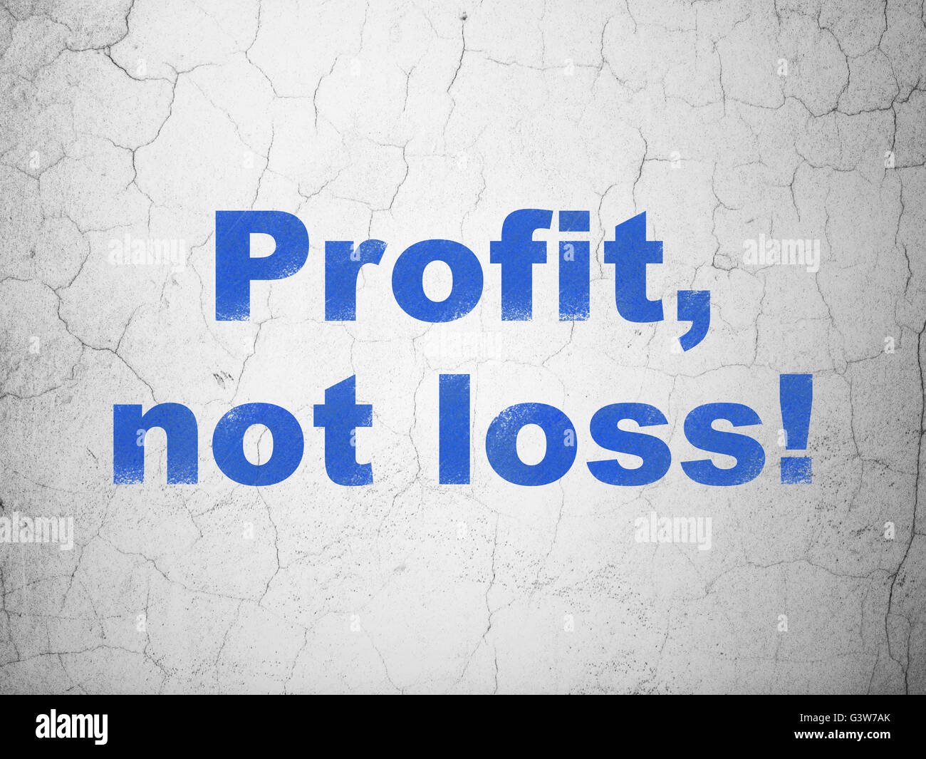 Finance concept: Profit, Not Loss! on wall background Stock Photo - Alamy