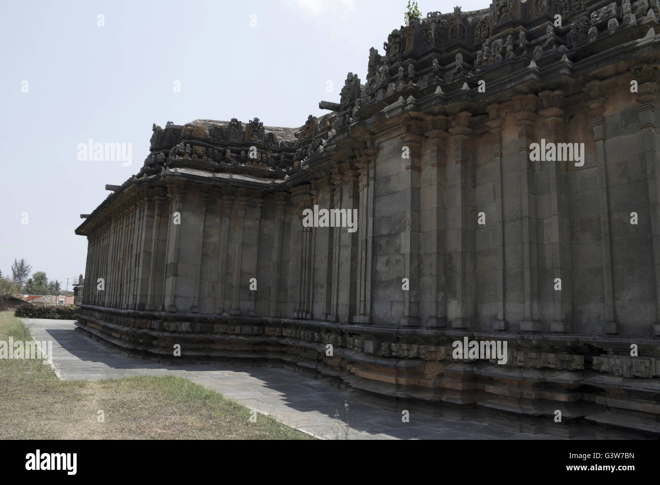 Rear view of Parshvanatha Basadi, Basadi Halli jain temple complex ...
