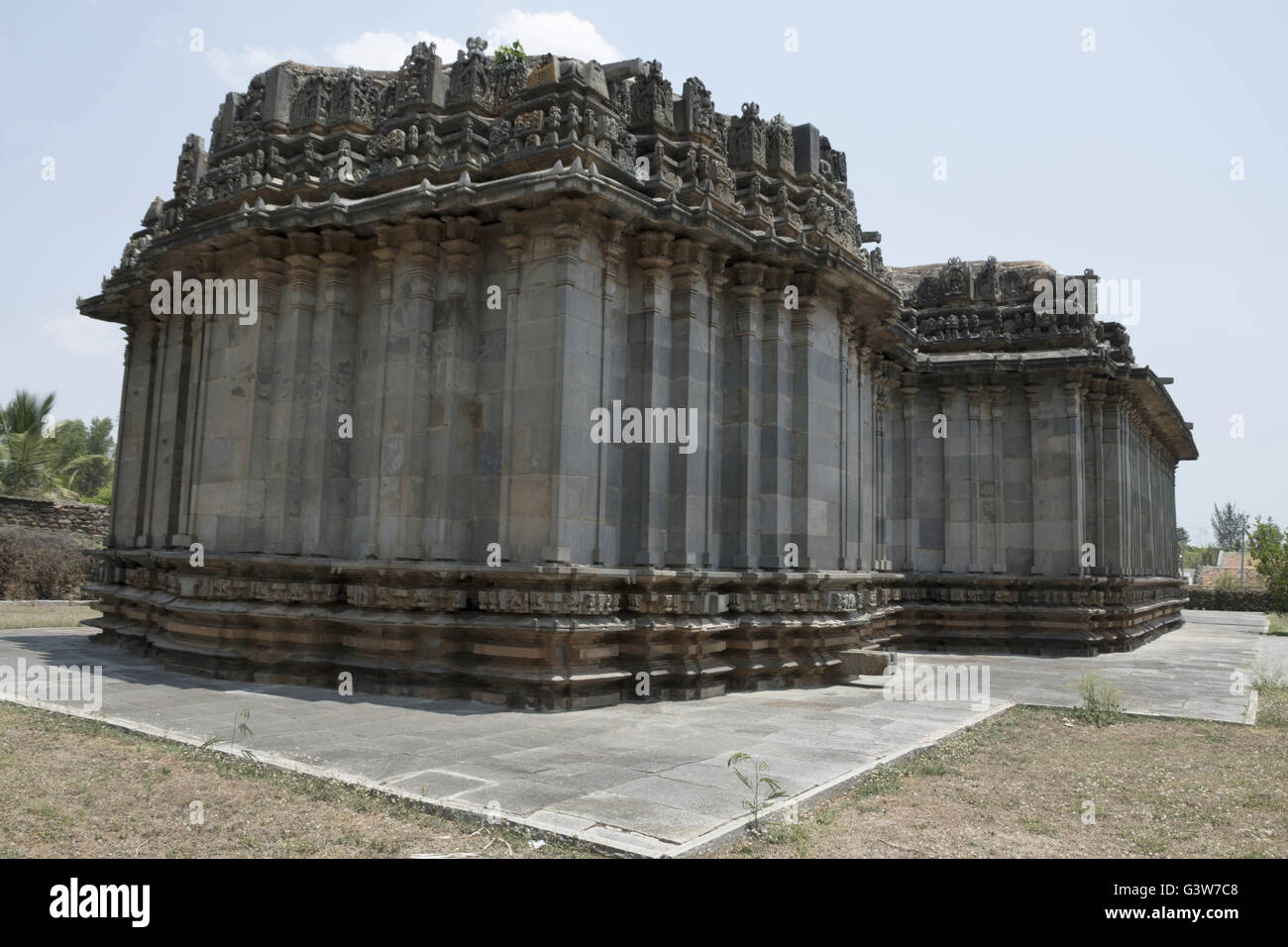 Rear view of Parshvanatha Basadi, Basadi Halli jain temple complex ...
