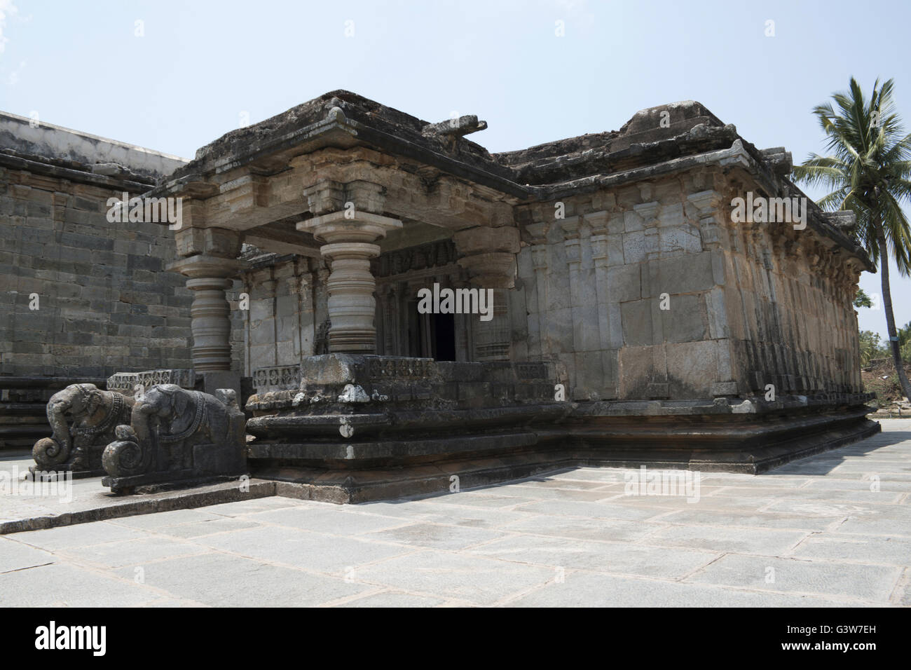 Side view of Adinataha Basadi, Basadi Halli jain temple complex ...