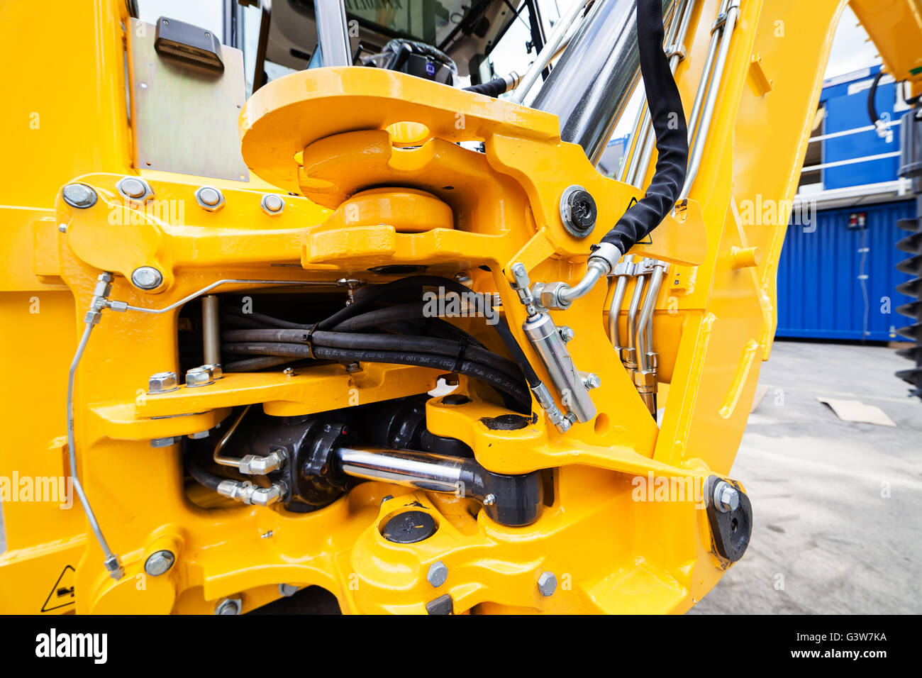 Transmission unit of tractor's front wheel with tire Stock Photo - Alamy