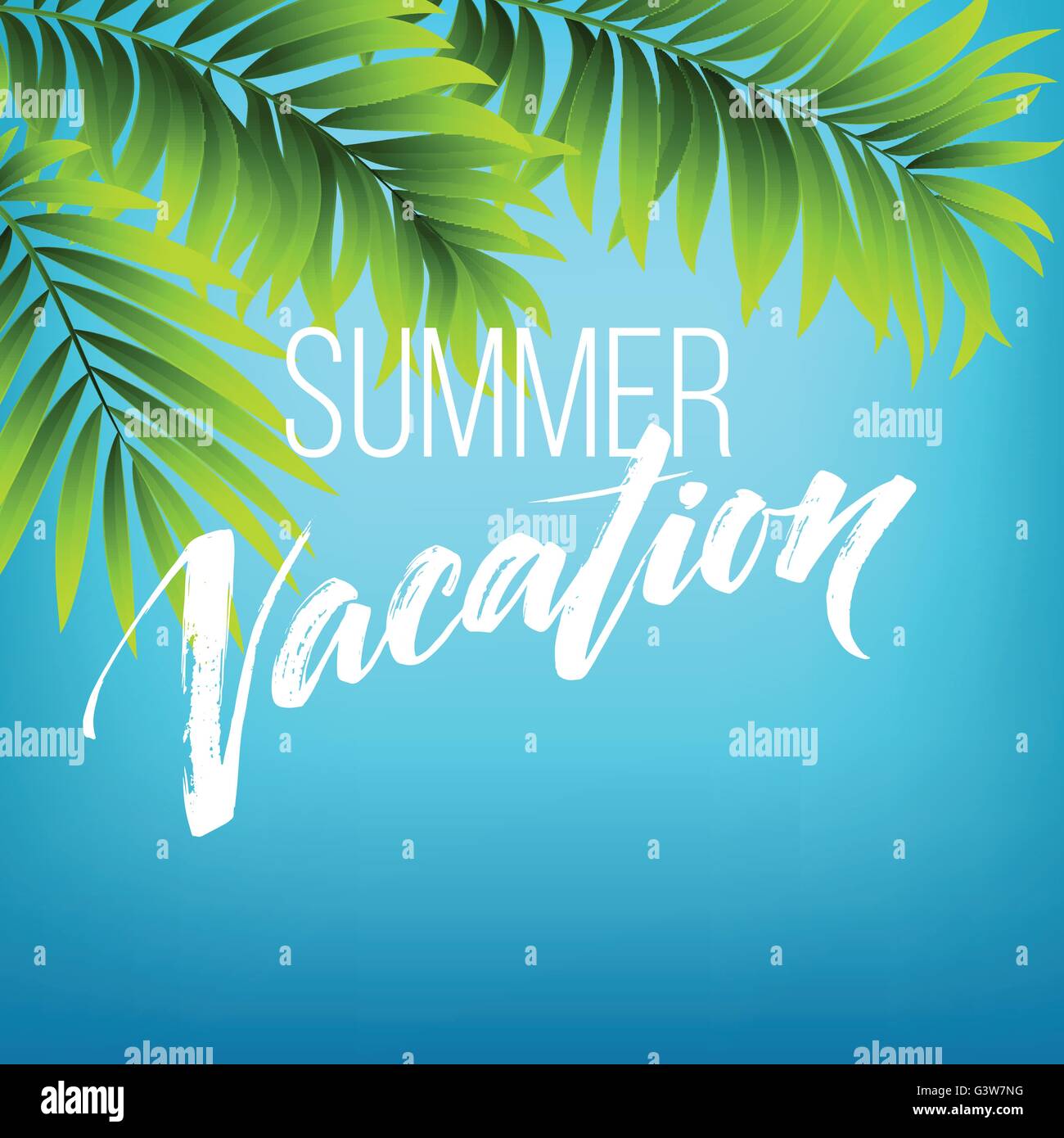 Summer vacation handwriting. Typography, lettering and calligraphy ...