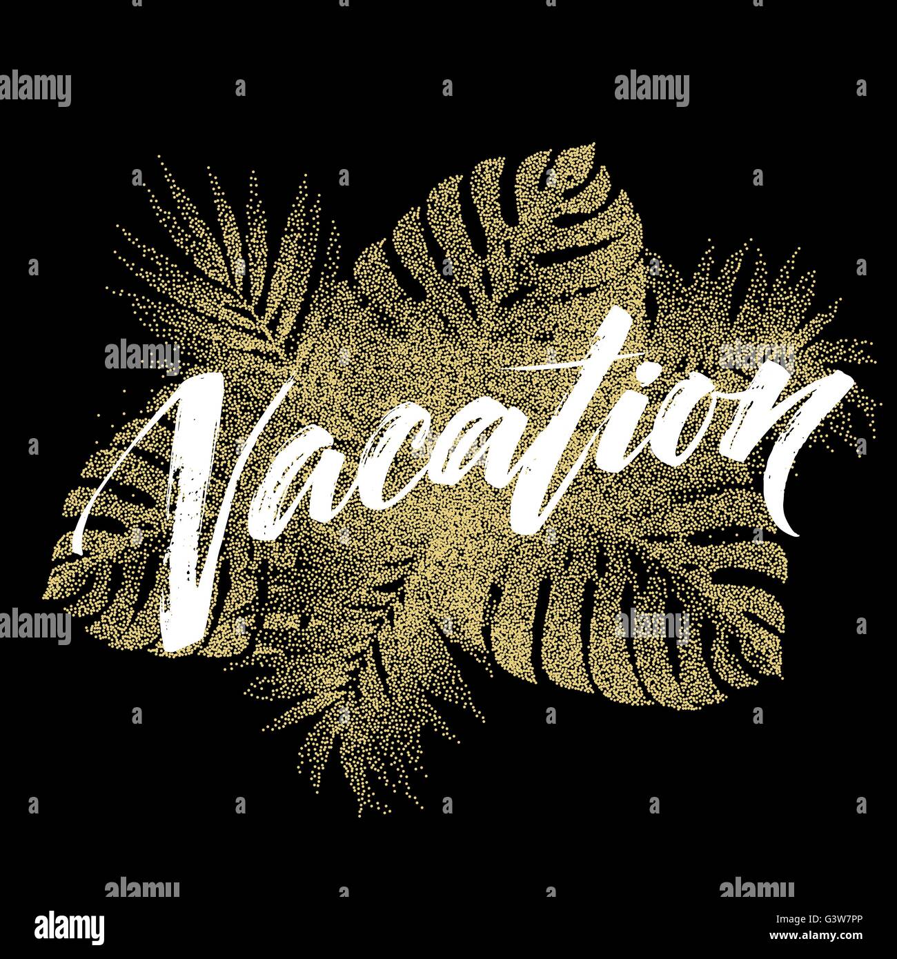 Summer vacation handwriting. Typography, lettering and calligraphy ...