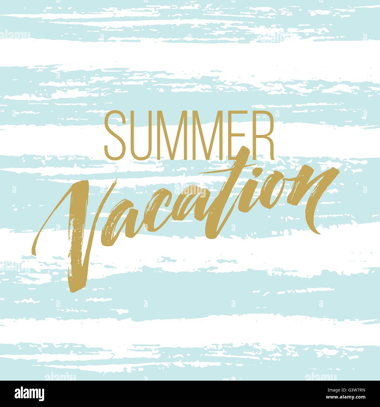 Summer vacation handwriting. Typography, lettering and calligraphy ...