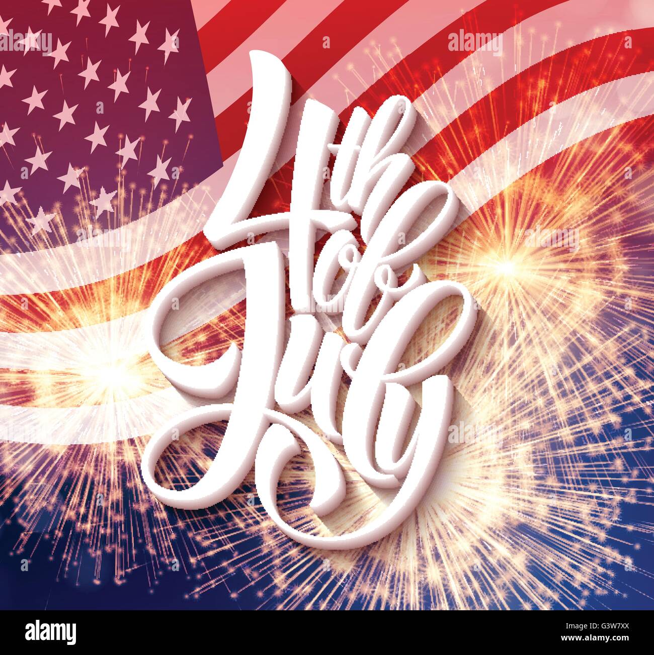 American Independence Day lettering design. A template background for ...